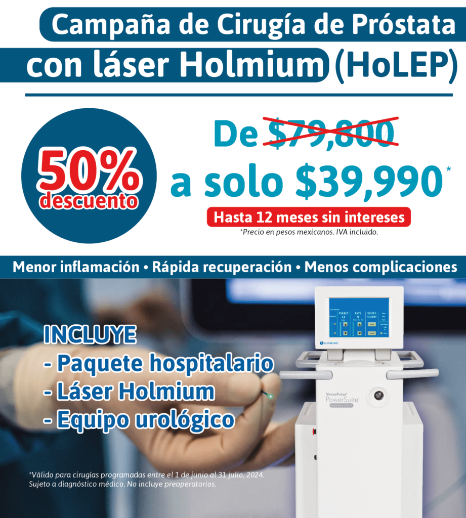 Cirugía de Próstata con Láser HoLEP | Todo incluido | Ciudad de México